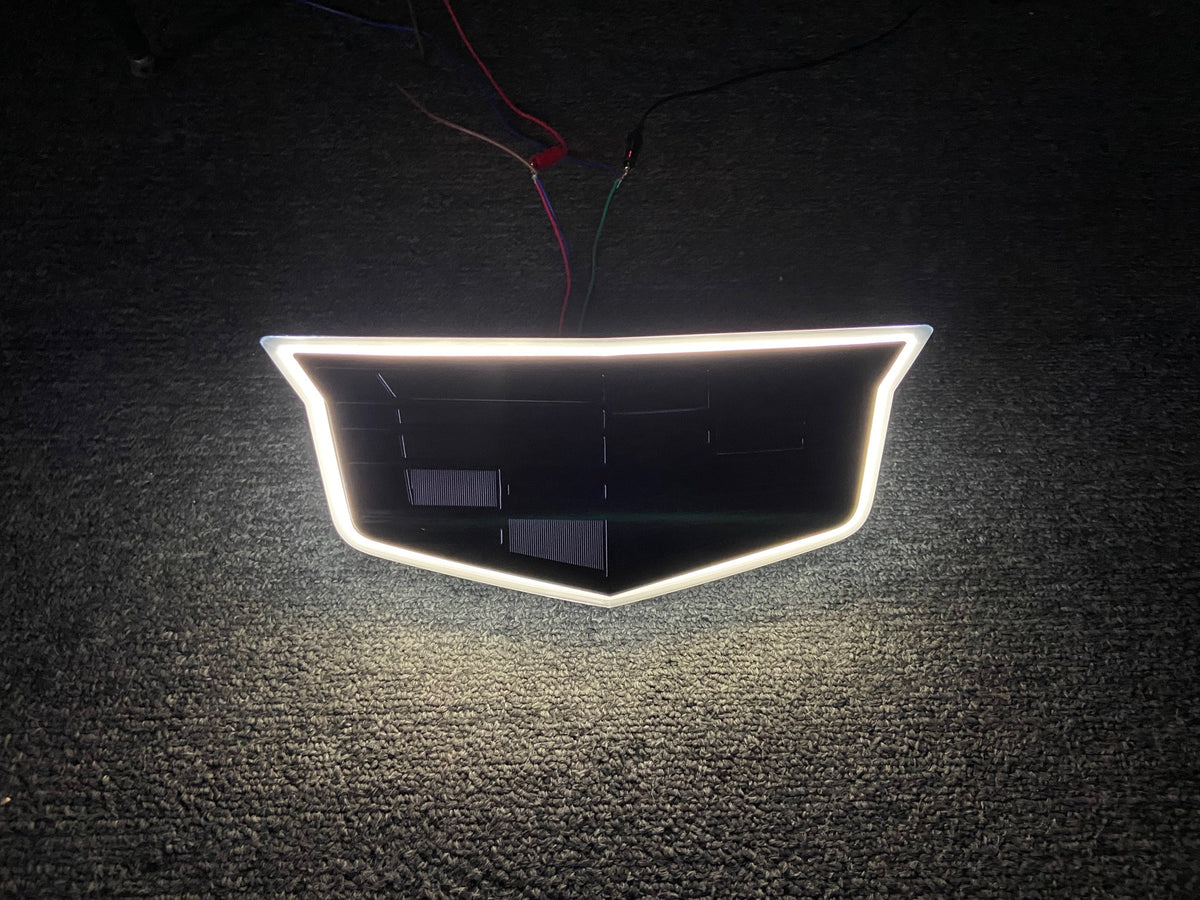 Escalade emblem set Gloss Black 2025-26 LED front – EmblemCity